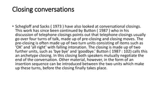 Discourse and conversation | PPTX