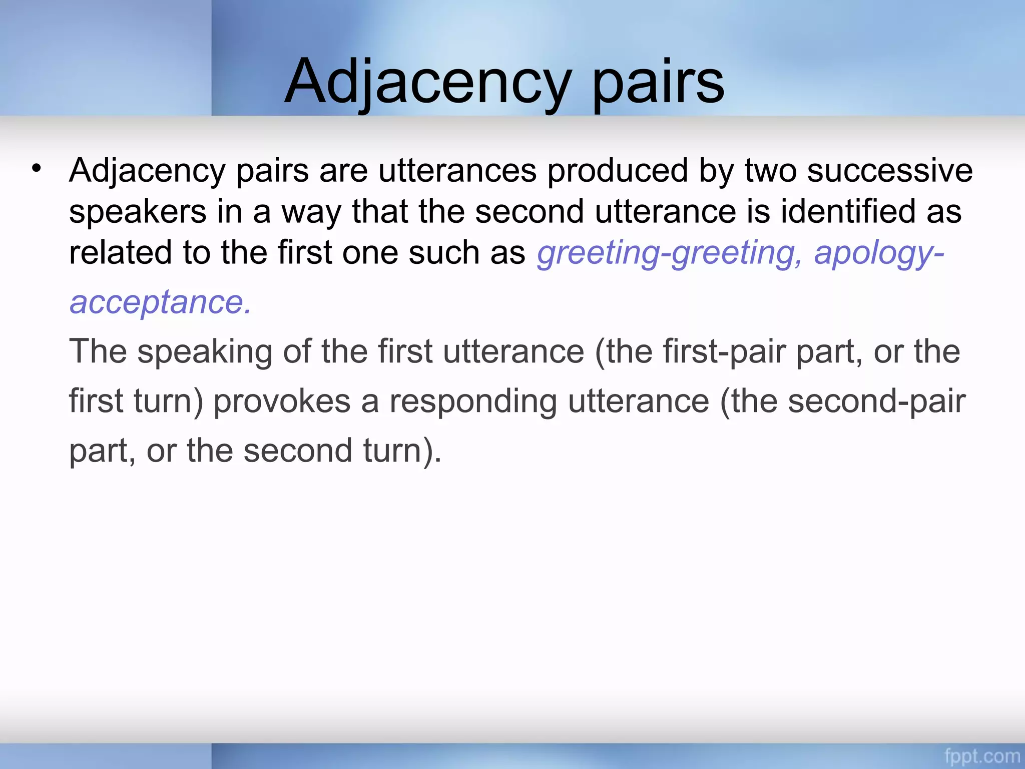 Discourse and conversation | PPT