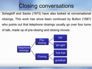 Discourse and conversation | PPT