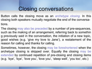 Discourse and conversation | PPT