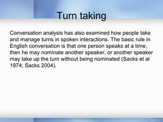 Discourse and conversation | PPT