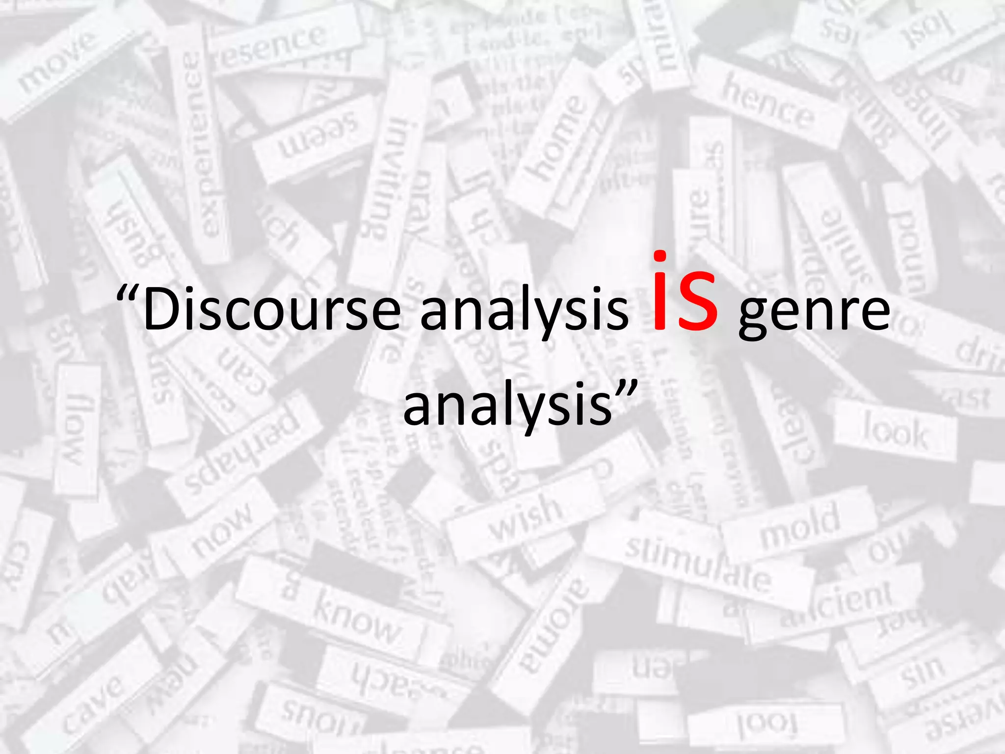 Discourse and Genre (the relationship between discourse and genre) | PPTX
