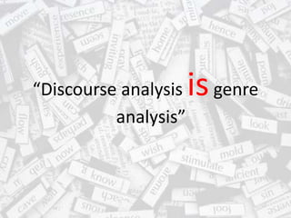 Discourse and genre | PPTX