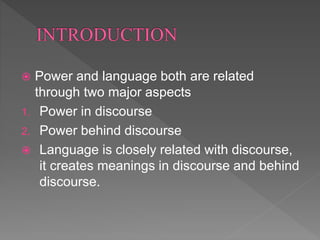 Discourse and power | PPTX