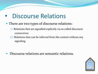 Discourse annotation for arabic 3 | PPT