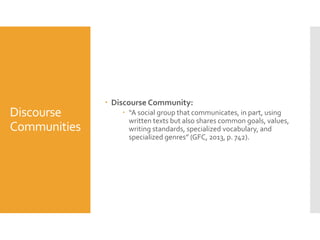 Discourse Communities | PPTX