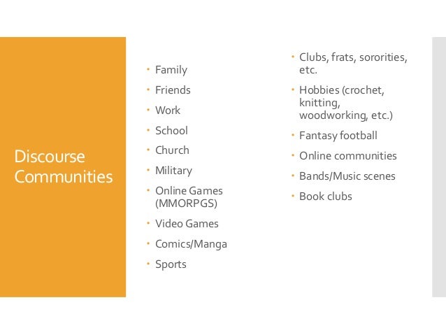 Discourse Communities