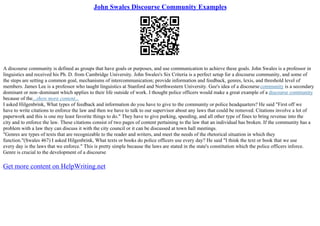 Discourse Communities | PDF