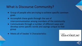 Discourse community | PPTX