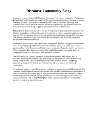Discourse Community Essay.pdf