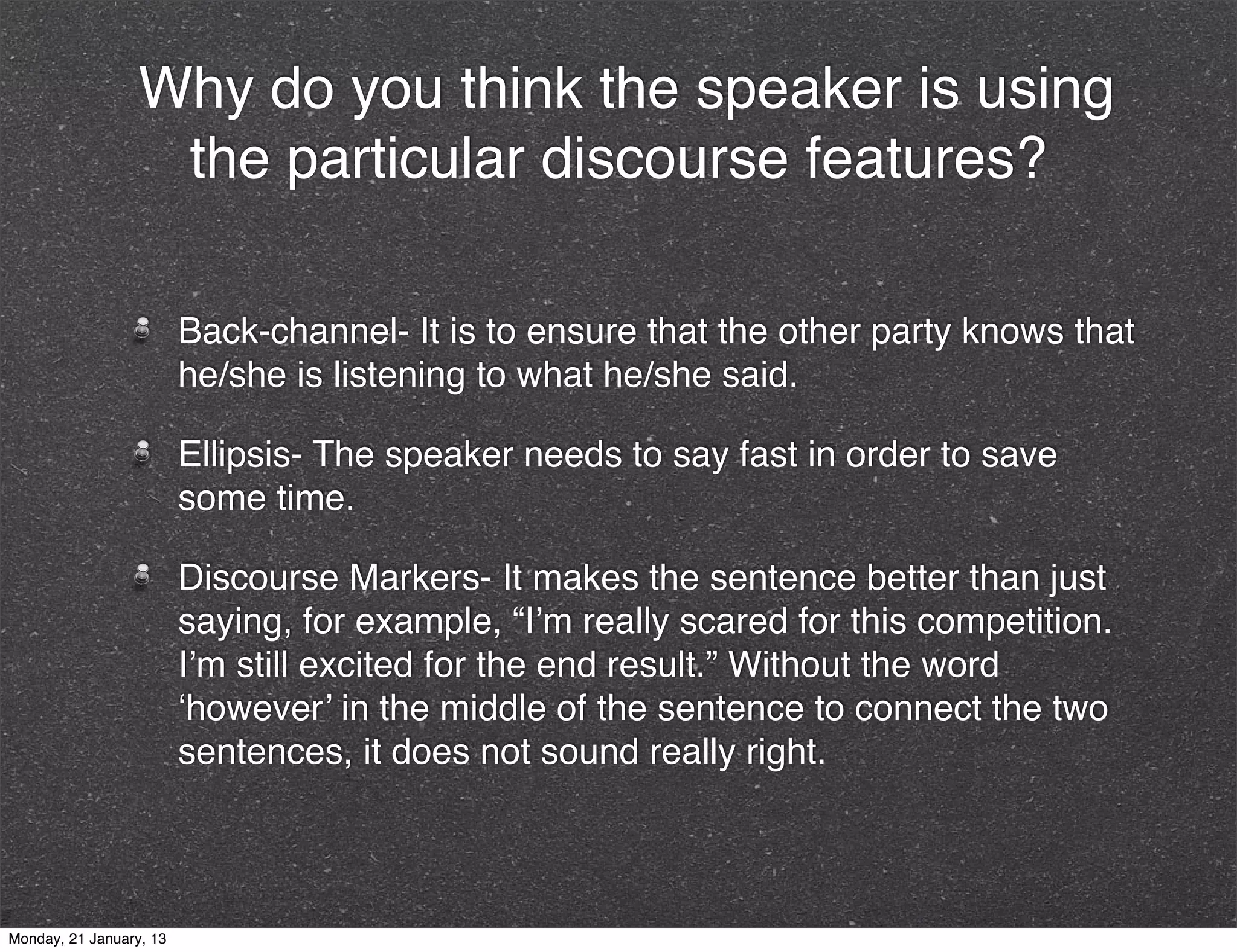 Discourse features | PDF