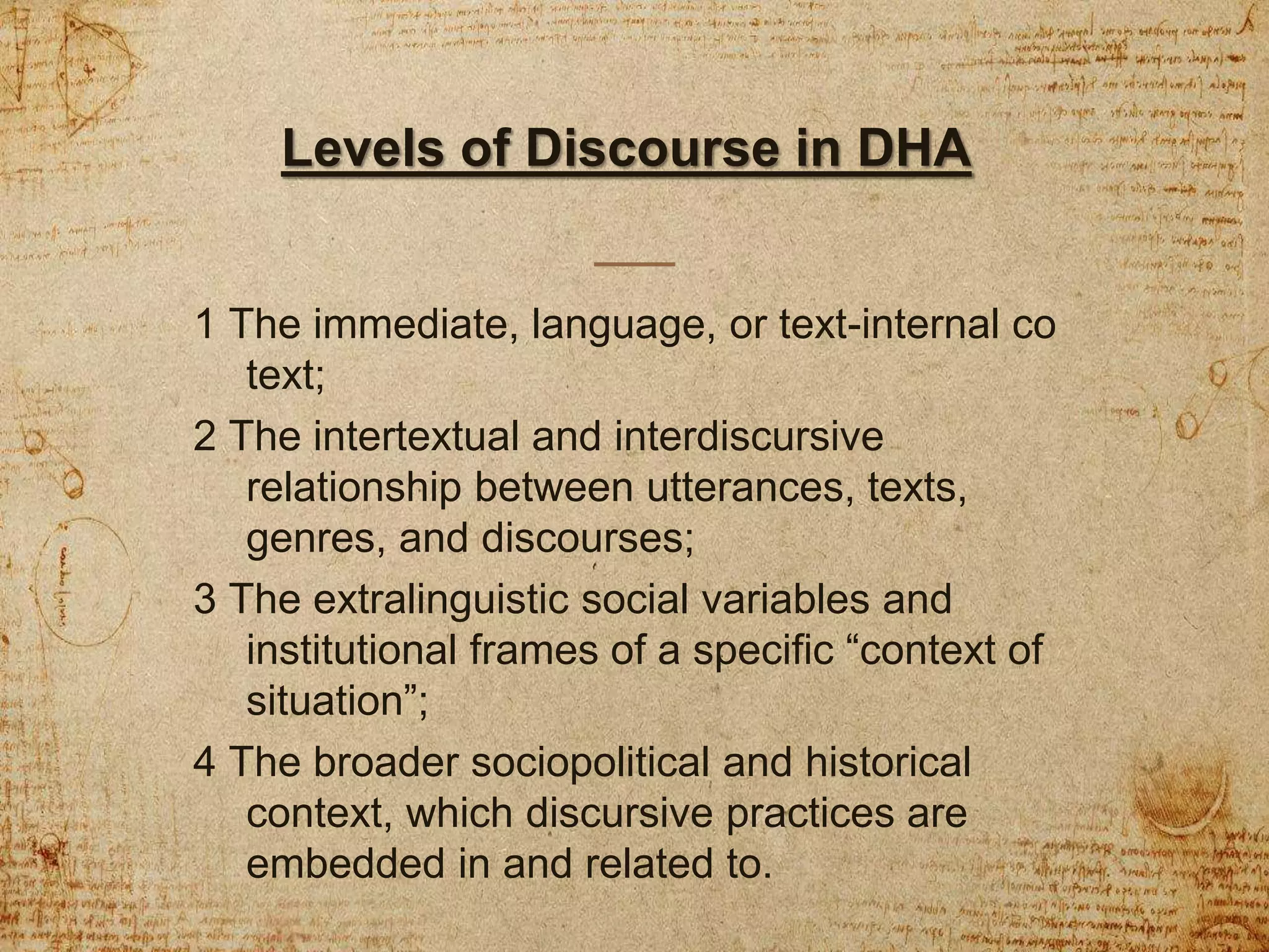 Discourse historical approach | PPTX