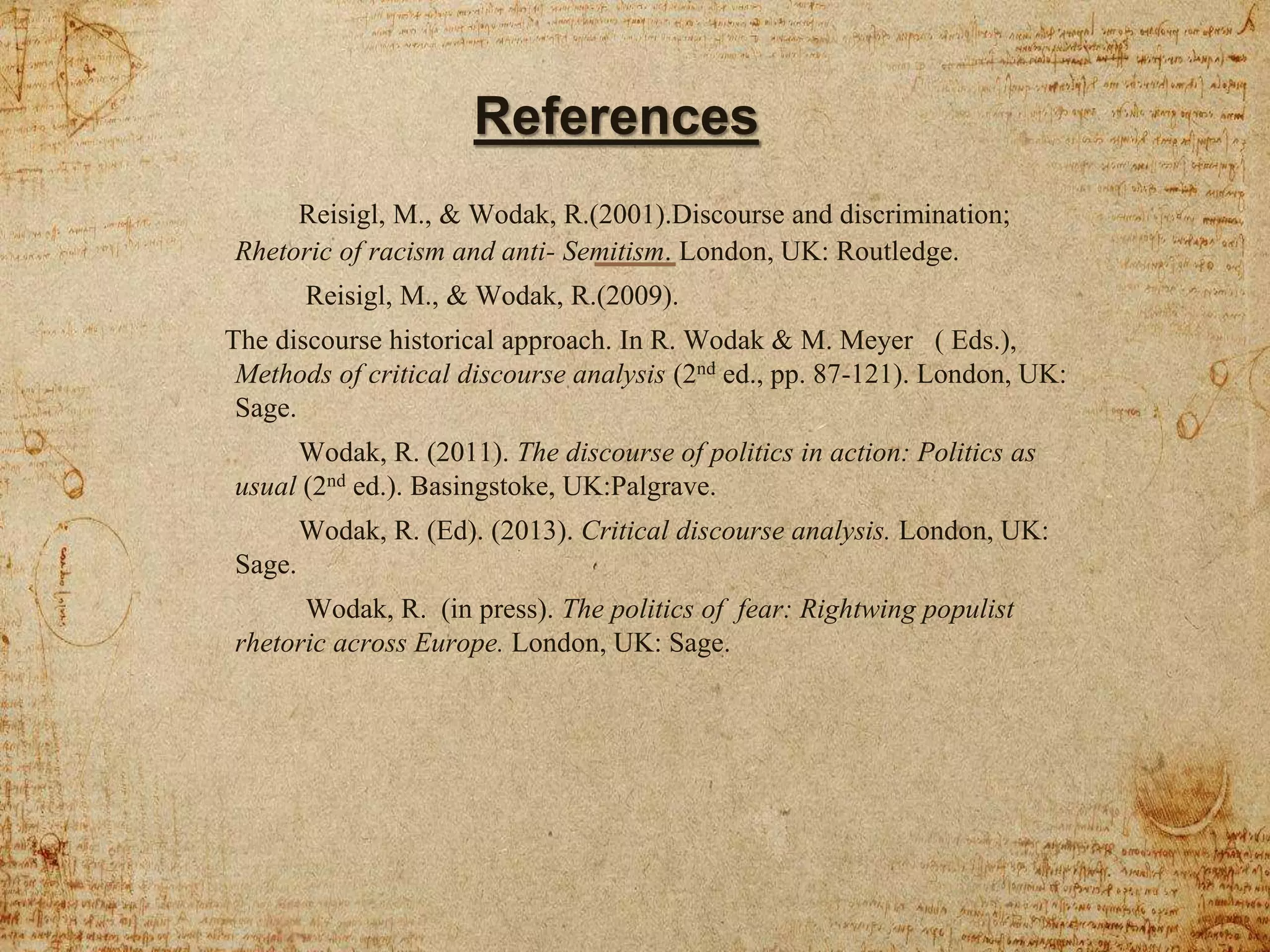 Discourse historical approach | PPTX
