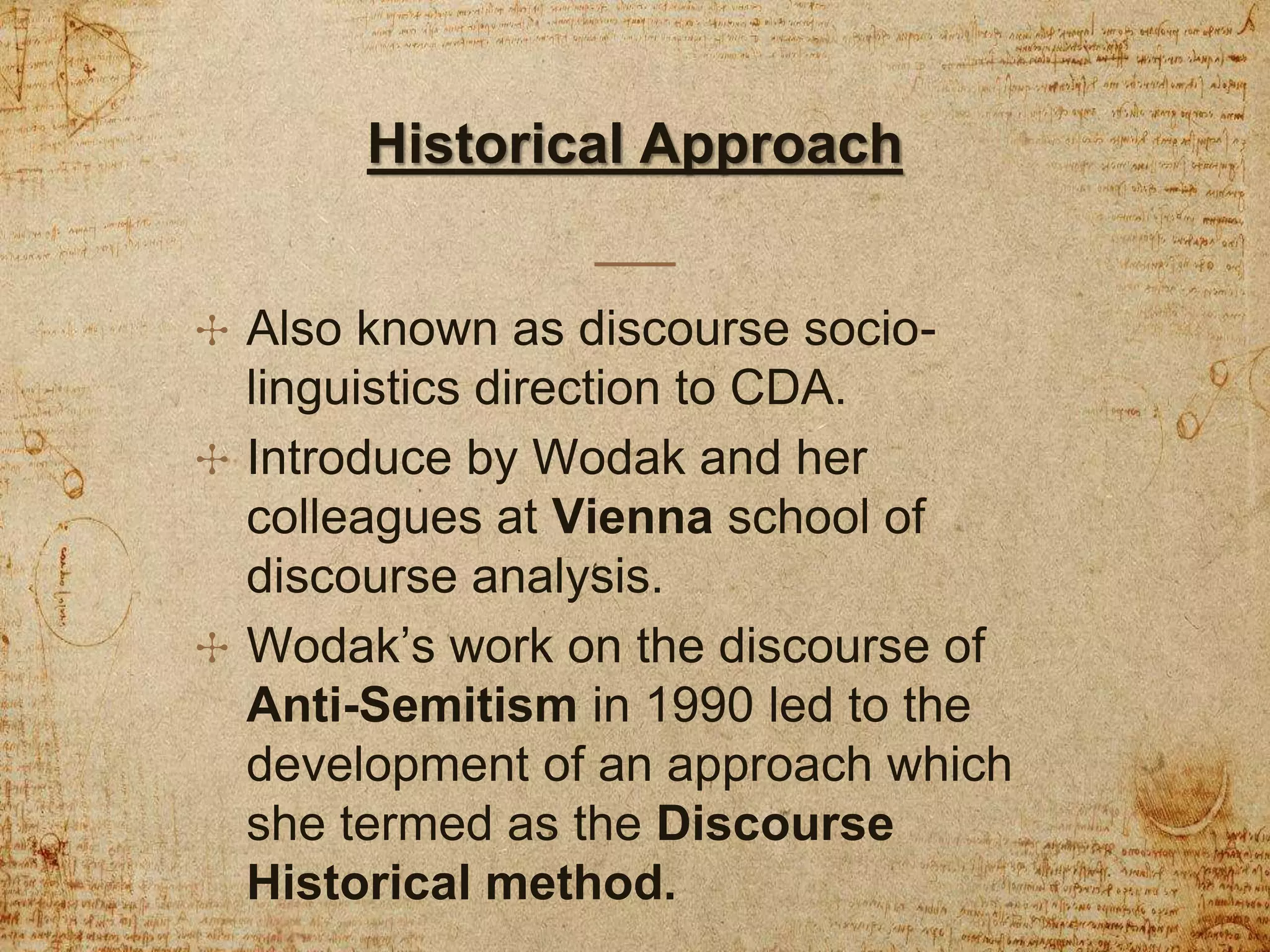 Discourse historical approach | PPTX