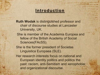 Discourse historical approach | PPTX