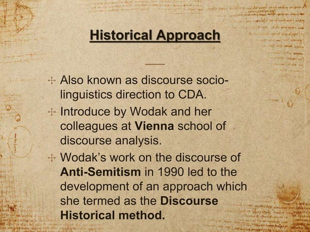 Discourse historical approach | PPTX