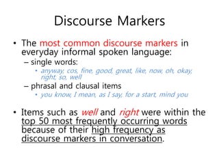 Discourse markers | PDF
