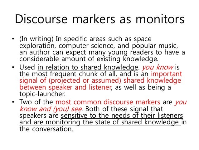 Discourse markers