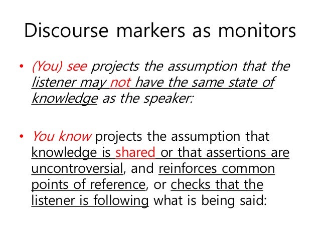 Discourse markers