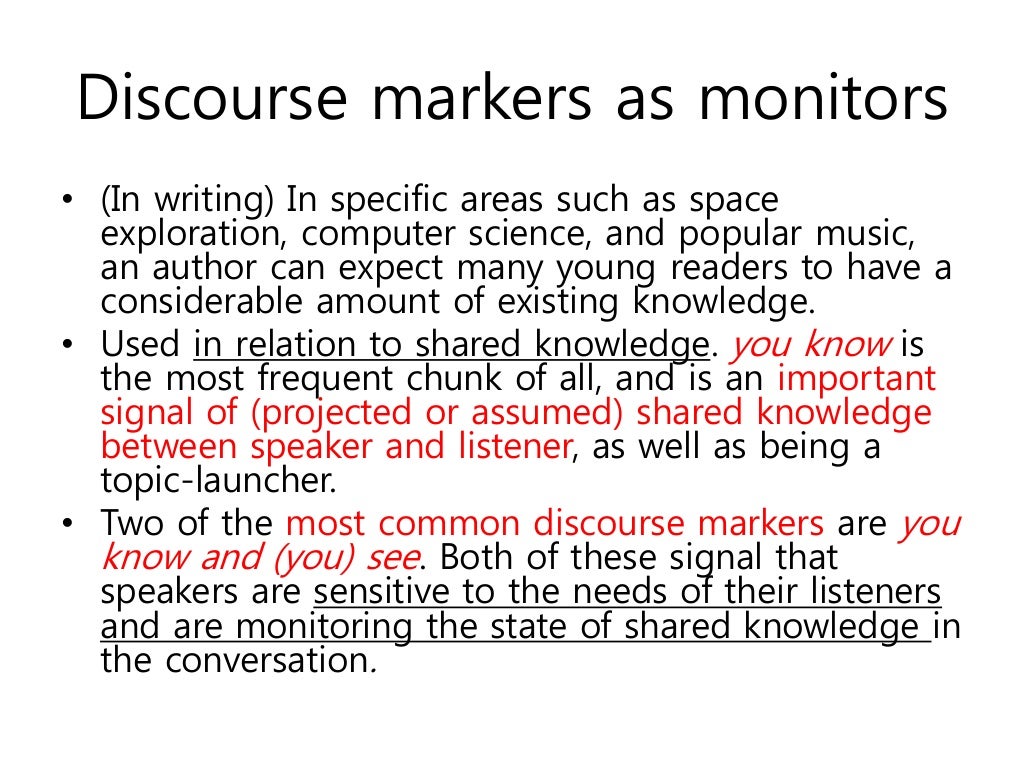 Discourse markers