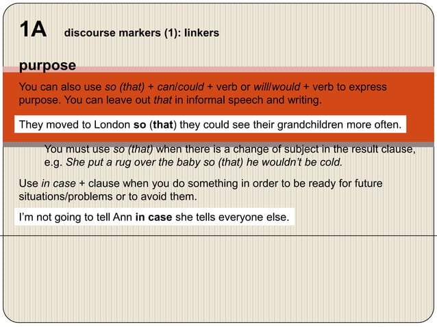 Discourse markers NEF Advanced lesson 1 | PPTX