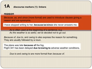 Discourse markers NEF Advanced lesson 1 | PPTX