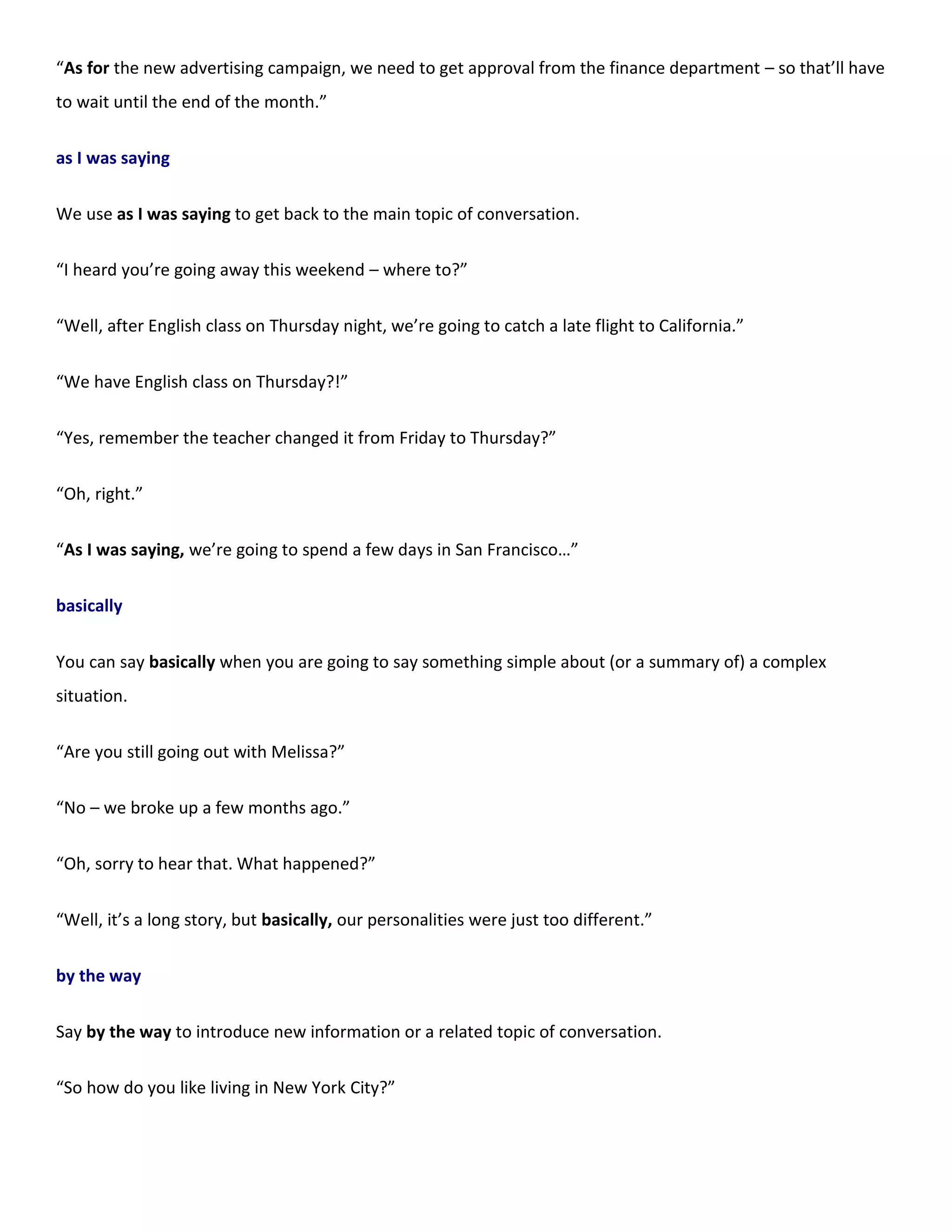 Discourse markers | PDF