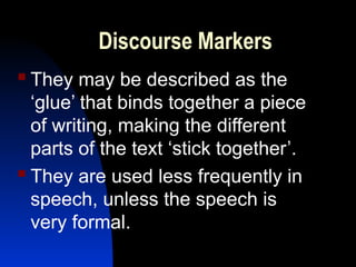 DISCOURSE MARKERS IN ENGLISH WITH PHRASES.ppt