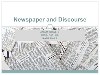 Discourse & newspaper | PPTX