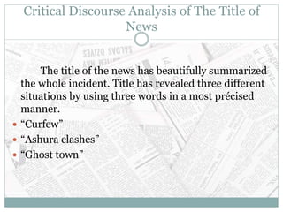 Discourse & newspaper | PPTX