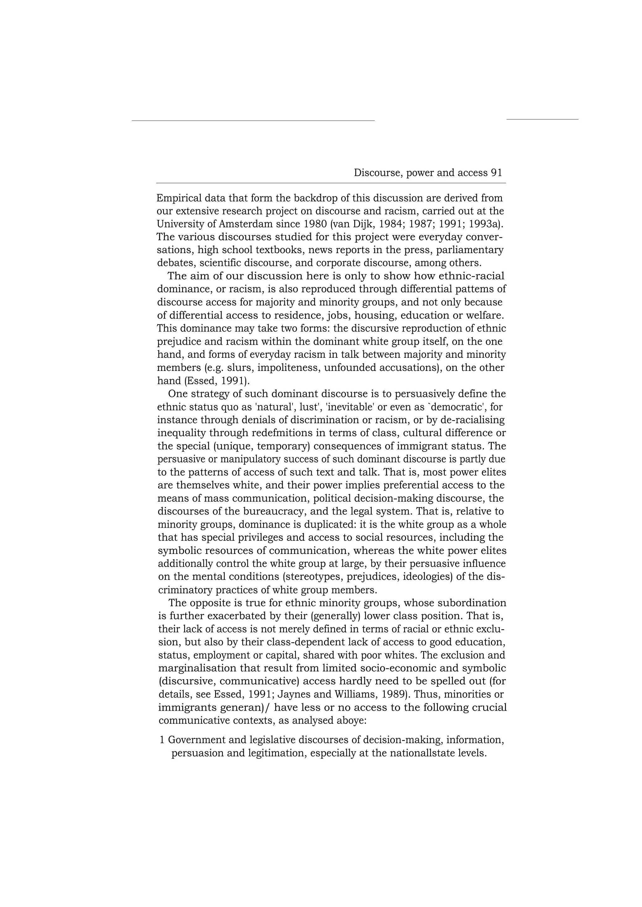 Discourse, power and access | PDF