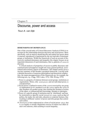 Discourse, power and access | PDF | Genres
