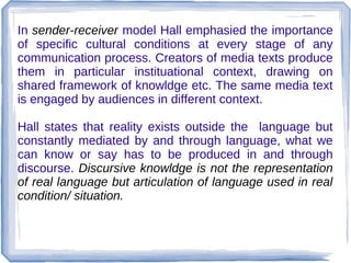 Circuit of Cultural Model by Hall | PDF