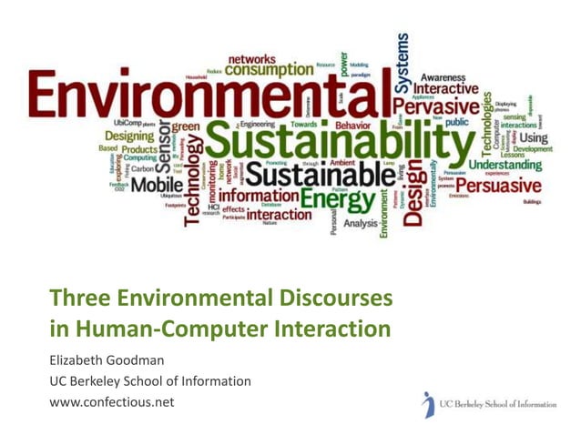 Three Environmental Discourses of HCI | PPTX