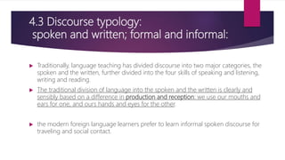 Discourse structure chapter 4 by Ahmet YUSUF | PPTX