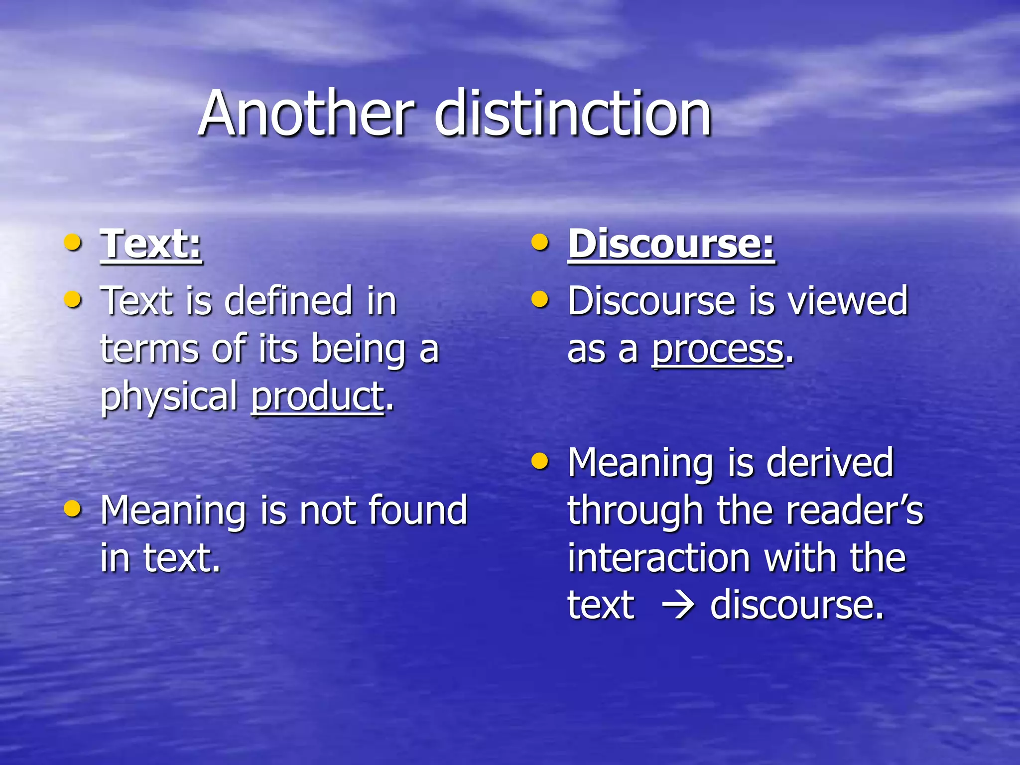 Discourse vs.Text.ppt | Science