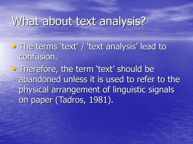 Discourse vs.Text.ppt | Science