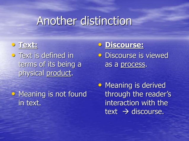 Discourse vs.Text.ppt | Science