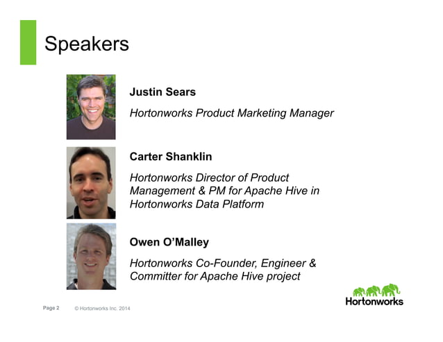 Discover HDP 2.1: Interactive SQL Query in Hadoop with Apache Hive | PDF