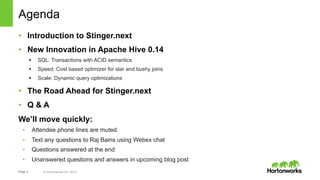Discover HDP 2.2: Even Faster SQL Queries with Apache Hive and Stinger.next | Cloud Computing ...