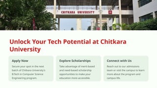 Unlock Your Future with B.Tech in Computer Science Engineering at Chitkara University | PPT