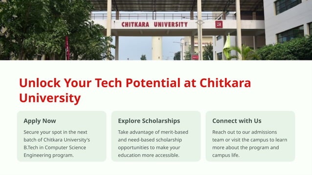 Unlock Your Future with B.Tech in Computer Science Engineering at Chitkara University | PPT