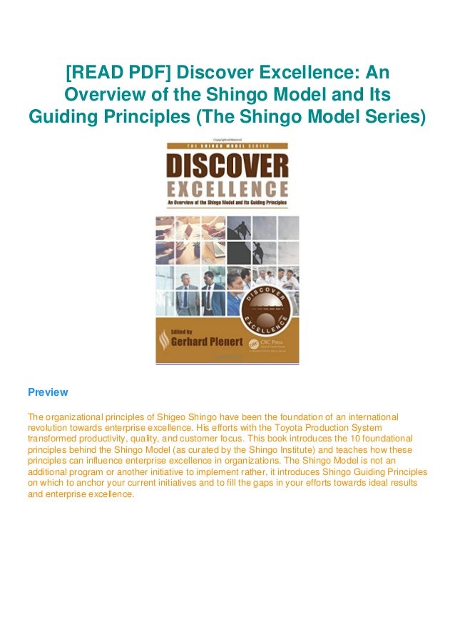 ⚡[READ PDF] Discover Excellence: An Overview of the Shingo Model and ...