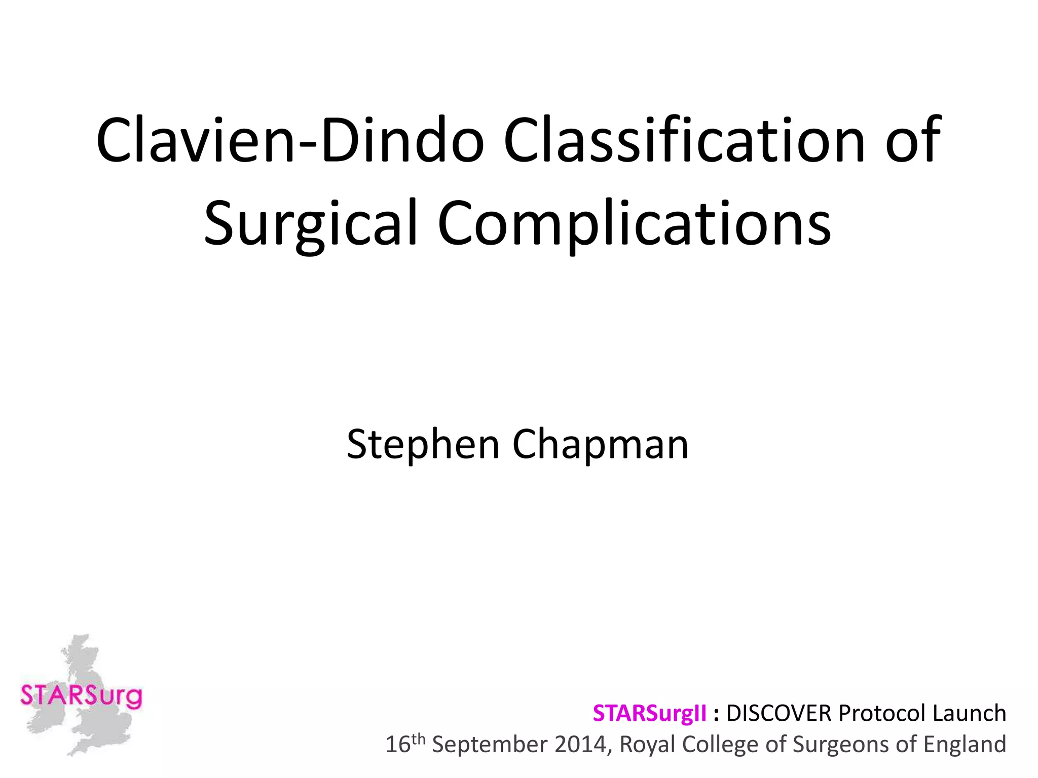 Discover Clavien-Dindo Classification | PPTX