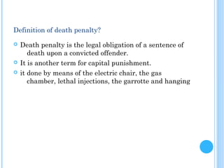 Understanding of Death Penalty | ODP