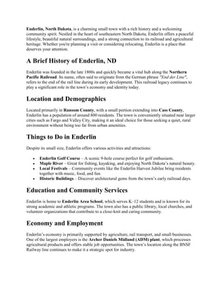 Discover Enderlin, North Dakota A Hidden Gem in North Dakota.pdf