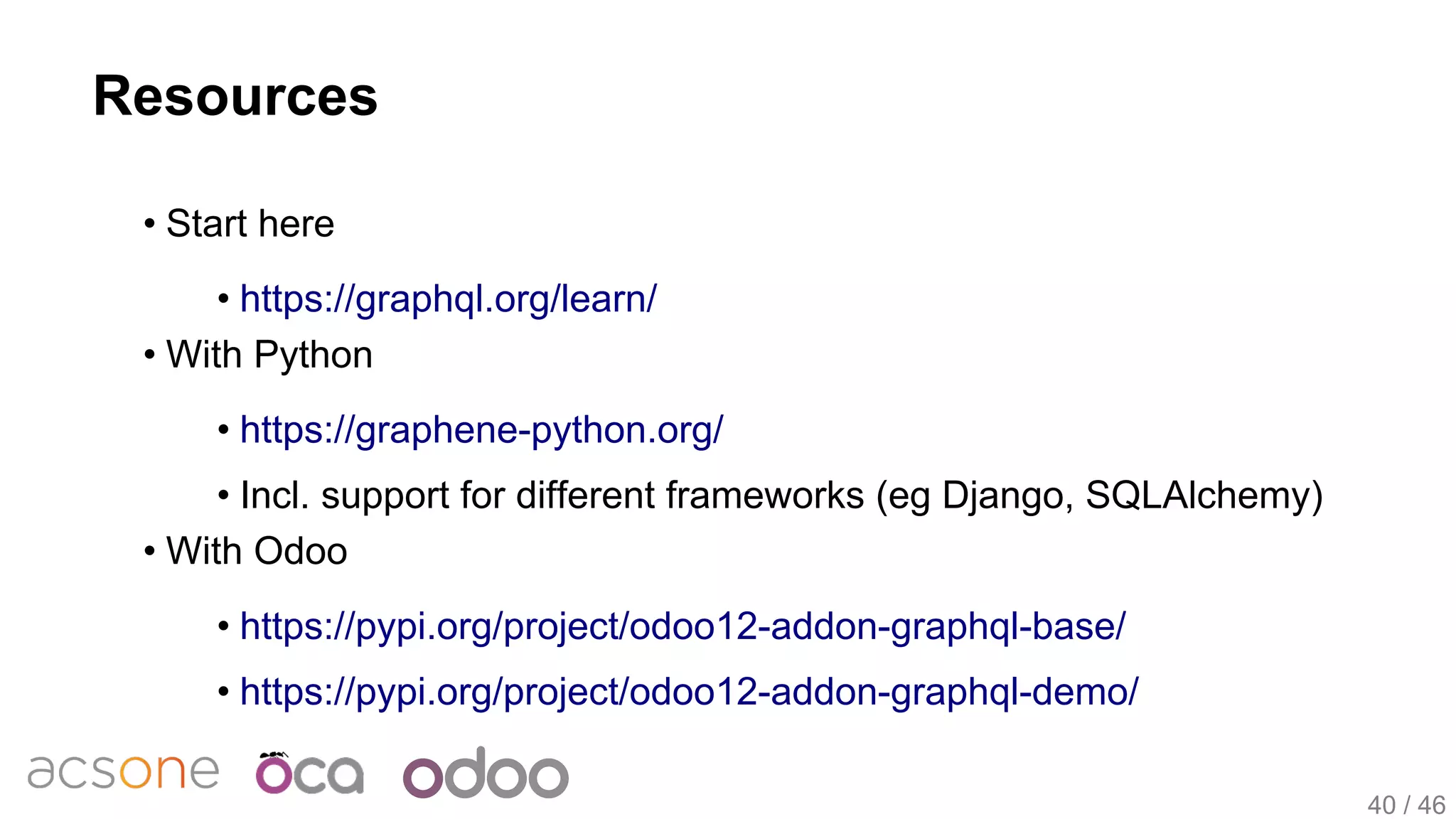 Discover GraphQL with Python, Graphene and Odoo | PDF