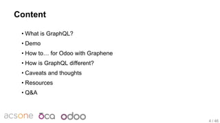 Discover GraphQL with Python, Graphene and Odoo | PDF