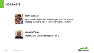 Discover hdp 2.2: Data storage innovations in Hadoop Distributed Filesystem (HDFS) | PPT
