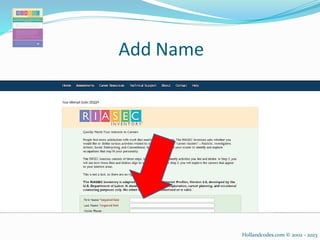 Discover Identity with RIASEC Inventory | PPT | Free Download